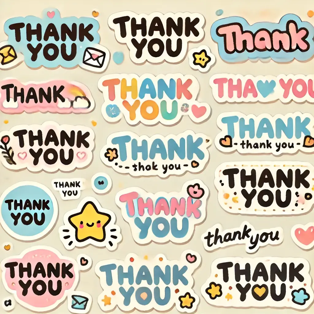 Custom Thank You Stickers | Estickers Australia